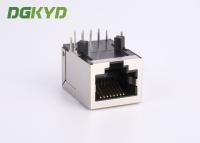 China Single Port RJ45 Ethernet Connector with 8 Contacts and Metal Shield -40°C to +85°C Operating Temperature for sale
