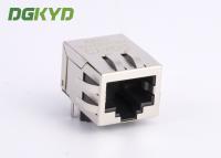 China 90 degree 10 / 100 Base -TX RJ45 jack Integrated Magnetics ethernet connector for sale