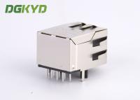 China 90 degree 10 / 100 Base -TX RJ45 jack Integrated Magnetics ethernet connector for sale