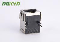 China 90 degree 10 / 100 Base -TX RJ45 jack Integrated Magnetics ethernet connector for sale