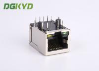 China 90 Degree 8P8C RJ45 Jack with Transformer - 10/100Base-T Compatible, -40°C to +85°C Operating Range for sale