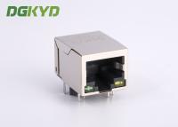 China 90 Degree 8P8C RJ45 Jack with Transformer - 10/100Base-T Compatible, -40°C to +85°C Operating Range for sale