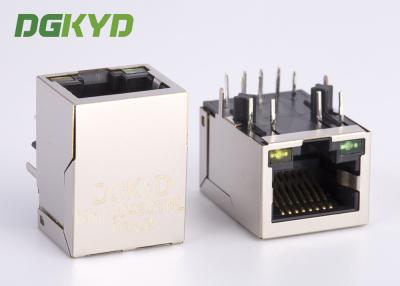 China 90 Degree 8P8C RJ45 Jack with Transformer - 10/100Base-T Compatible, -40°C to +85°C Operating Range for sale