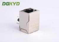 China 90 Degree 8P8C RJ45 Jack with Transformer - 10/100Base-T Compatible, -40°C to +85°C Operating Range for sale