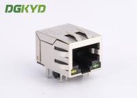 China Surface Mount Shielded Right Angle RJ45 Ethernet Connector 100 BASE-TX with Y/G LED - 8 Position 10/100 Speed for sale
