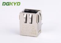 China Surface Mount Shielded Right Angle RJ45 Ethernet Connector 100 BASE-TX with Y/G LED - 8 Position 10/100 Speed for sale