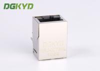 China Customized 10/100BASE-TX RJ45 Network Port with PBT Black Housing - 8 Position 1x1 Configuration -40℃ to +85℃ Operation for sale
