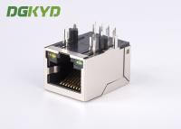 China Customized 10/100BASE-TX RJ45 Network Port with PBT Black Housing - 8 Position 1x1 Configuration -40℃ to +85℃ Operation for sale