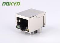 China Customized 10/100BASE-TX RJ45 Network Port with PBT Black Housing - 8 Position 1x1 Configuration -40℃ to +85℃ Operation for sale