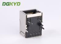 China Customized 10/100BASE-TX RJ45 Network Port with PBT Black Housing - 8 Position 1x1 Configuration -40℃ to +85℃ Operation for sale