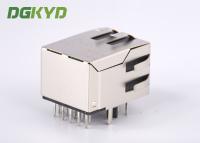 China 1000 BASE-TX RJ45 LAN Jack with Magnetic Transformer - 1x1 Tab Down Configuration -40℃ to +85℃ Operating Range for sale