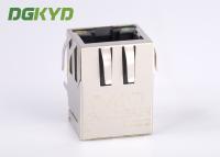 China 1000 BASE-TX RJ45 LAN Jack with Magnetic Transformer - 1x1 Tab Down Configuration -40℃ to +85℃ Operating Range for sale
