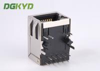 China 1000 BASE-TX RJ45 LAN Jack with Magnetic Transformer - 1x1 Tab Down Configuration -40℃ to +85℃ Operating Range for sale