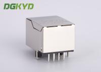 China Single Port 10/100 Base RJ45 Connector Module with Integrated Transformer - 8 Position, -40℃ to +85℃ Operation for sale