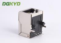 China Single Port RJ45 Female Ethernet Jack with Filter - 8 Position Side Entry Connector for 10/100 BASE-TX Networks for sale