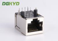 China Single Port RJ45 Female Ethernet Jack with Filter - 8 Position Side Entry Connector for 10/100 BASE-TX Networks for sale