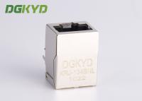 China Single Port RJ45 Female Ethernet Jack with Filter - 8 Position Side Entry Connector for 10/100 BASE-TX Networks for sale