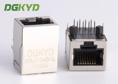China Single Port RJ45 Female Ethernet Jack with Filter - 8 Position Side Entry Connector for 10/100 BASE-TX Networks for sale