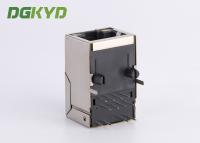 China 100Mb Magnetic 8P8C RJ45 Connector with Transformer - Gold Plated Contacts, -40℃ to +85℃ Operation for sale