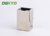 China 100Mb Magnetic 8P8C RJ45 Connector with Transformer - Gold Plated Contacts, -40℃ to +85℃ Operation for sale