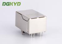 China 100Mb Magnetic 8P8C RJ45 Connector with Transformer - Gold Plated Contacts, -40℃ to +85℃ Operation for sale