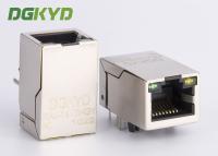 China 100Mb Magnetic 8P8C RJ45 Connector with Transformer - Gold Plated Contacts, -40℃ to +85℃ Operation for sale