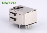 China 90 Degree Right Angle RJ45 Single Port Connector Module with Integrated Magnetics - 10/100 BASE-TX, -40℃ to +85℃ for sale