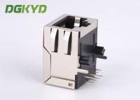 China 90 Degree Right Angle RJ45 Single Port Connector Module with Integrated Magnetics - 10/100 BASE-TX, -40℃ to +85℃ for sale