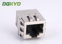 China 90 Degree Right Angle RJ45 Single Port Connector Module with Integrated Magnetics - 10/100 BASE-TX, -40℃ to +85℃ for sale