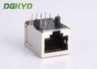 China Shielded RJ45 Magnetic Modular Jack Right Angle 8-Position 10/100/1000/10G BASE-T Connector KRJ-146BNL for sale
