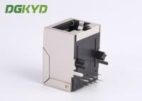 China Shielded RJ45 Magnetic Modular Jack Right Angle 8-Position 10/100/1000/10G BASE-T Connector KRJ-146BNL for sale
