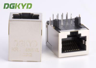 China Shielded RJ45 Magnetic Modular Jack Right Angle 8-Position 10/100/1000/10G BASE-T Connector KRJ-146BNL for sale