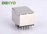 China Cat5 Megabit Integrated Magnetic RJ45 Connector 8P8C Jack with 10G BASE-T Speed and Gold 6u-50u Plating for sale