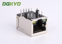 China Cat5 Megabit Integrated Magnetic RJ45 Connector 8P8C Jack with 10G BASE-T Speed and Gold 6u-50u Plating for sale