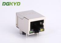 China Cat5 Megabit Integrated Magnetic RJ45 Connector 8P8C Jack with 10G BASE-T Speed and Gold 6u-50u Plating for sale