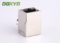 China Cat5 Megabit Integrated Magnetic RJ45 Connector 8P8C Jack with 10G BASE-T Speed and Gold 6u-50u Plating for sale