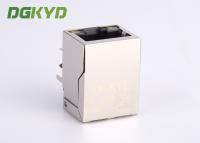 China 90 Degree Shielded RJ45 Ethernet Jack with Magnetic 8-Position 10G BASE-T Connector - KRJ-146GYPLWNL for sale