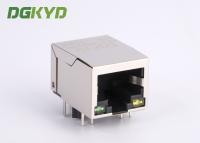 China 90 Degree Shielded RJ45 Ethernet Jack with Magnetic 8-Position 10G BASE-T Connector - KRJ-146GYPLWNL for sale