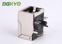China 90 Degree Shielded RJ45 Ethernet Jack with Magnetic 8-Position 10G BASE-T Connector - KRJ-146GYPLWNL for sale