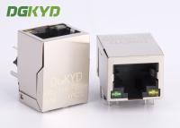 China 90 Degree Shielded RJ45 Ethernet Jack with Magnetic 8-Position 10G BASE-T Connector - KRJ-146GYPLWNL for sale
