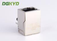 China Custom 10/100BASE-T RJ45 Modular Connector with Transformer 8-Position 1x1 Tab Down -40℃ to +85℃ for sale