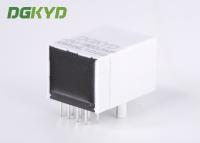China Unshielded White RJ45 Single Port Ethernet Jack with Magnetics 100Base-TX 1500Vrms for sale