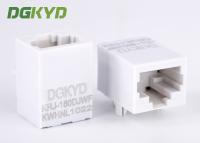 China Unshielded White RJ45 Single Port Ethernet Jack with Magnetics 100Base-TX 1500Vrms for sale