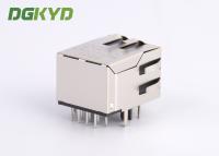 China Right Angle RJ45 Single Port Jack with Magnetics 8P8C 1500Vrms for Router for sale
