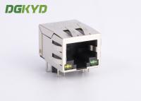 China Right Angle RJ45 Single Port Jack with Magnetics 8P8C 1500Vrms for Router for sale