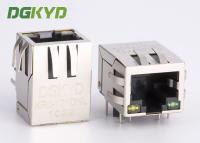 China Right Angle RJ45 Single Port Jack with Magnetics 8P8C 1500Vrms for Router for sale