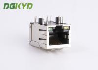 China Right Angle RJ45 Single Port Jack with Magnetics 8P8C 1500Vrms for Router for sale
