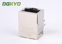 China Shielded Right Angle Magnetics RJ45 Connector 8-Port 1500Vrms Isolation for CAT5/CAT6 Ethernet for sale