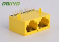 China 100 BASE Integrated Magnetics RJ45 Connector Tab Down with 350μH OCL and 0.5μH L.L for Telecom Networking for sale