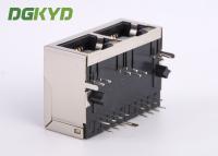 China 2 Port RJ45 Ethernet Connector with Integrated Magnetics 8P8C 10/100Base-Tx for Switch for sale